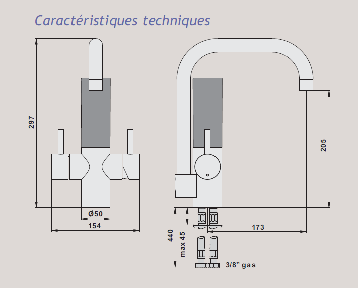 Robinet cuisine avec mitigeur - Filtre a eau robinet | Doksa